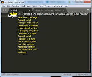 Install Package Control Install Package Dan Javatar Untuk Compile Code