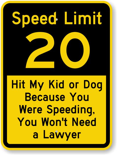 Funny Speed Limit Signs
