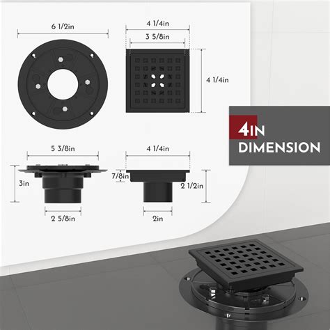 Producto Webang 6 Inch Shower Square Drain Gold Floor Drain With