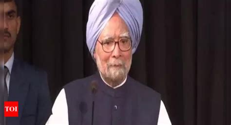 Former Pm Manmohan Singh Denies Making First Claim Of Muslims Remark India News Times Of India