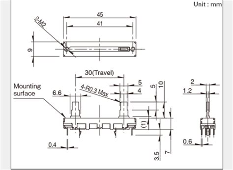 Rs301 Series Sliding Potentiometer High Quality Rs301 Series Sliding Potentiometer On