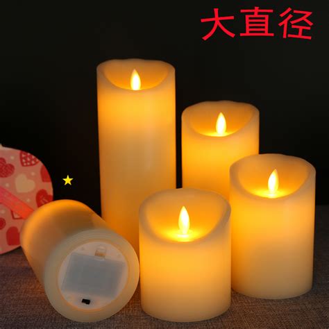 大直径led电子蜡烛灯摇摆石蜡浪漫装饰会所酒店高级餐厅假蜡烛灯 虎窝淘