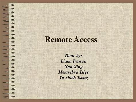 PPT Remote Access PowerPoint Presentation Free Download ID