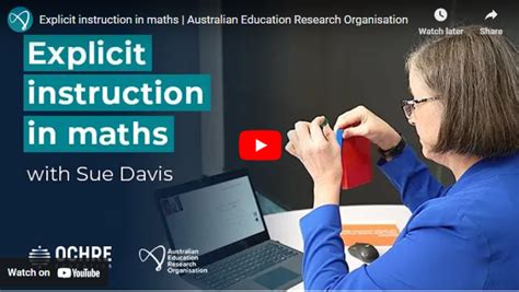Explicit Instruction Australian Education Research Organisation
