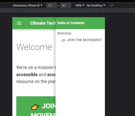 Make Table Of Contents Accessible On Mobile Issue Climate Tech Handbook Climate Tech