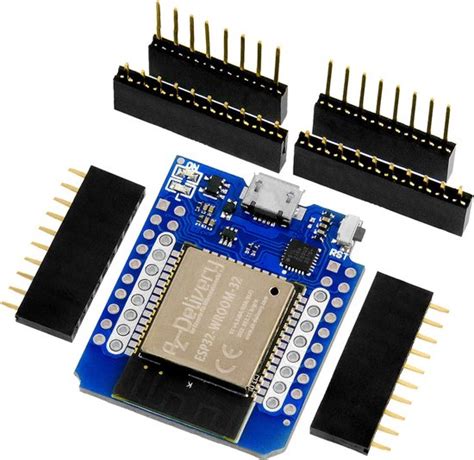 AZDelivery ESP32 D1 Mini NodeMCU WiFi Microcontroller ESP32 WROOM 32