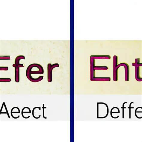 Difference Between Affect And Effect In A Sentence All Difference Between