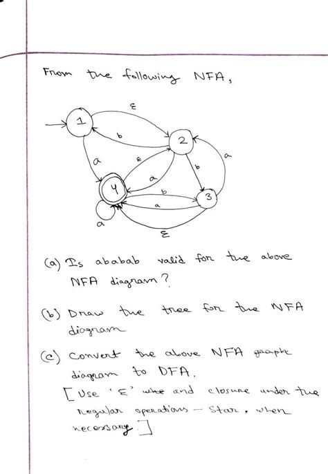 Solved From The Following NFA E B A E A Is Ababab Chegg