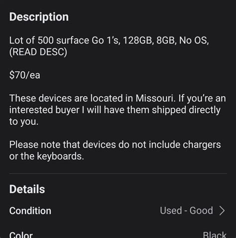 Surface Go 1 With No Os Or Keyboard For 70 Sketchy Or Legit R Surface