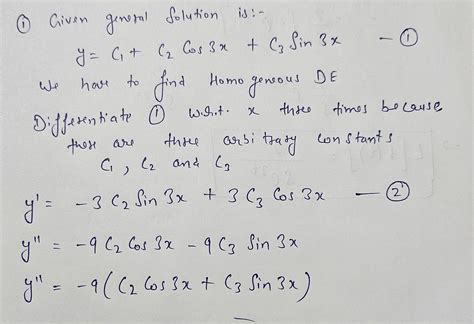 [solved] How To 1 Find Homogeneous Linear Differential Equation With Course Hero