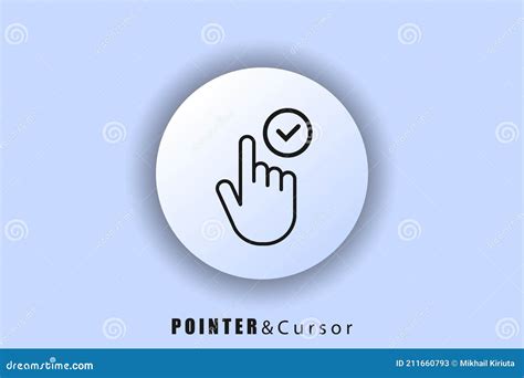 Hand Pointer Clicking Icon Finger Click Cursor Button For Web Icon For User Interface