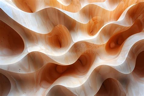 Abstract Wave Patterns In Sandstone Layers Surreal Landscape Design