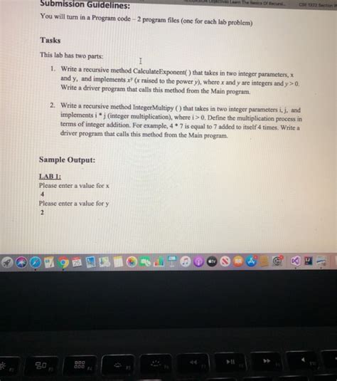 Solved Cse 1322 Section Objectives Learn The Basics Of
