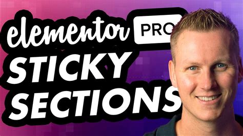 Create Sticky Sections In Elementor Pro Youtube