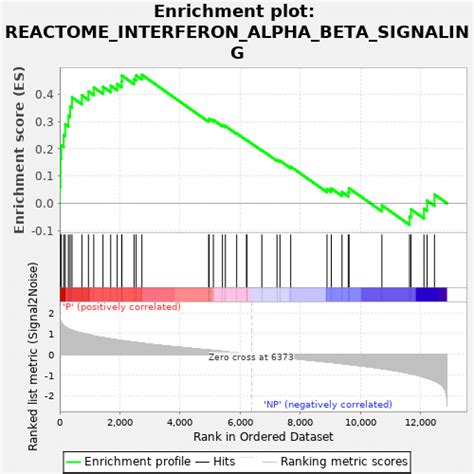 Type 1 Interferon Pathway Of Degs In P Compared To Np Samples From Day