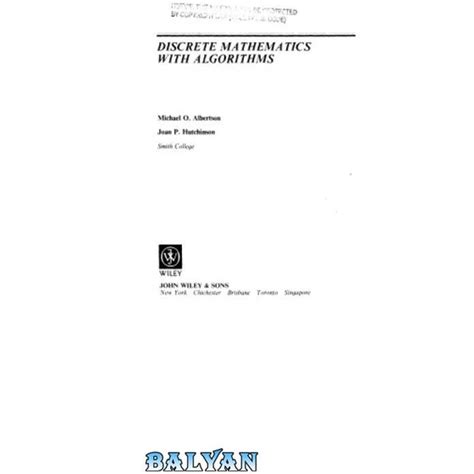 خرید و قیمت دانلود کتاب Discrete Mathematics With Algorithms ترب