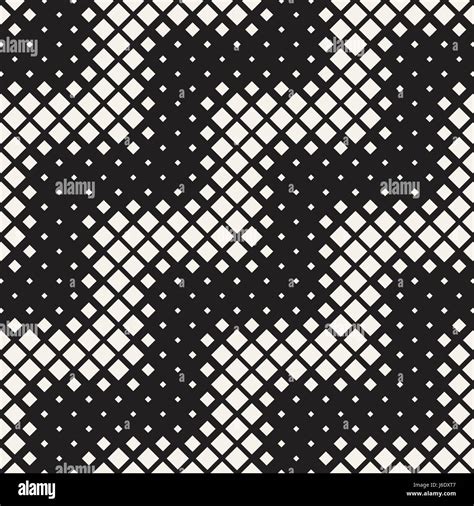 Repeating Rectangle Shape Halftone Modern Geometric Lattice Texture Vector Seamless Monochrome