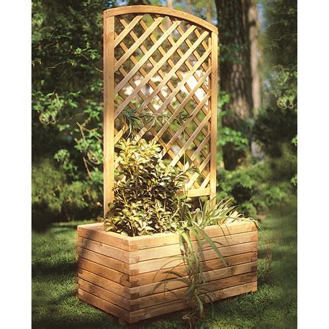 Rectangular Planter With Trellis H120 X 40 X 70 Cm Grow Your Own And Landscaping Planters