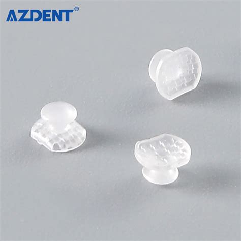 Dental Orthodontic Composite Clear Ceramic Lingual Buttons For Bondable Rectangular Base China