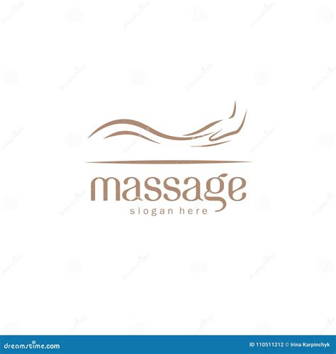 Vector Logo Design Element For Massage Salon Stock Vector Illustration Of Diagnostic Abstract