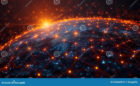 Global Digital Connectivity Across Continents Stock Illustration Illustration Of Connection