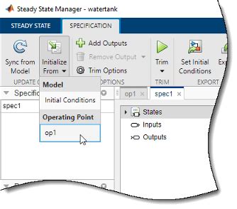 Initialize Steady State Operating Point Search Using Simulation Snapshot Matlab Simulink