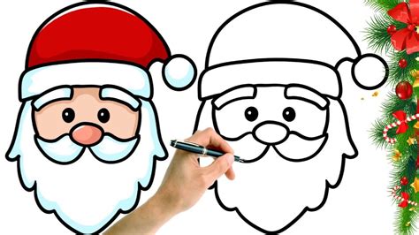 تعليم الرسم للمبتدئين🎅 كيفية رسم وجهة بابا نويل سانتا كلوز خطوة بخطوة