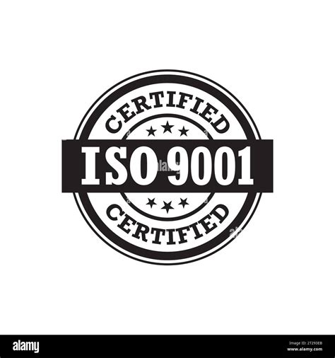 Iso 9001 Certified Label Vector Illustration Stock Vector Image And Art Alamy