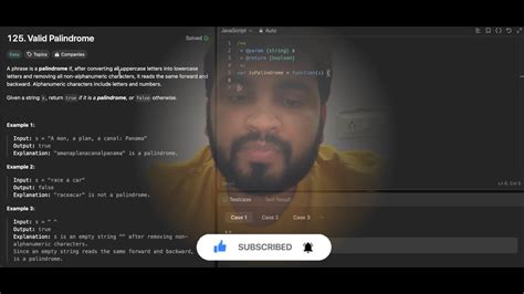 125 Valid Palindrome Master Palindrome Check In Javascript Step By Step Coding Guide Youtube