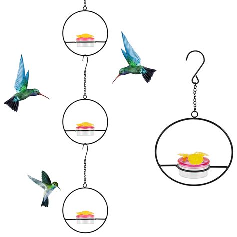 3pcs Hummingbird Feeder For Outdoors Stackable Hanging Hummingbird