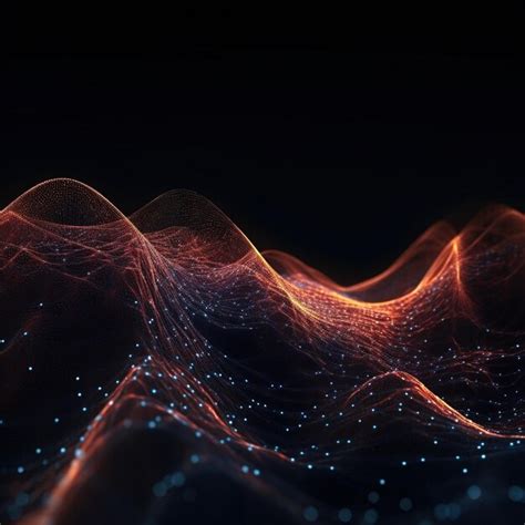 Premium Ai Image Abstract Digital Wave With Particles On Dark Background