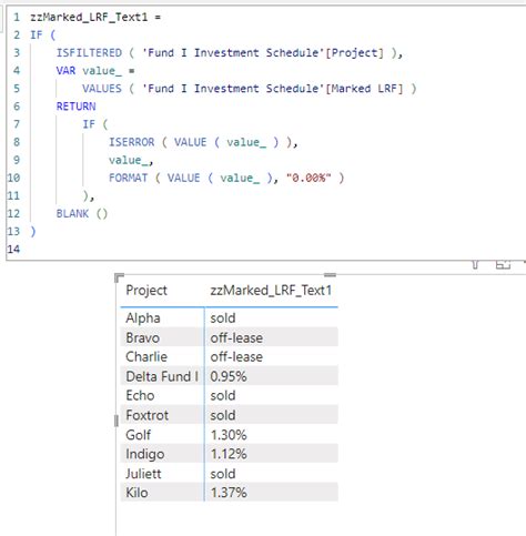 Solved Matrix Formatting With Mixed Data Types Microsoft Fabric Community