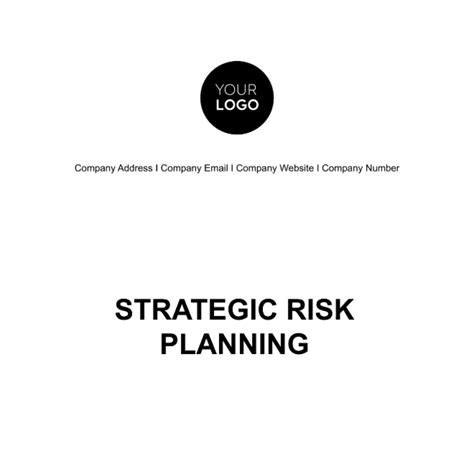 Strategic Risk Planning Template Edit Online And Download Example