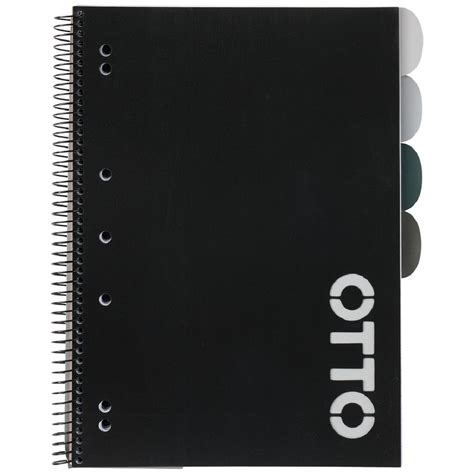 Otto A4 5 Subject Notebook 250 Page Black Officeworks