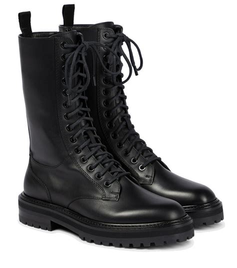 Jimmy Choo Cora Leather Combat Boots Jimmy Choo