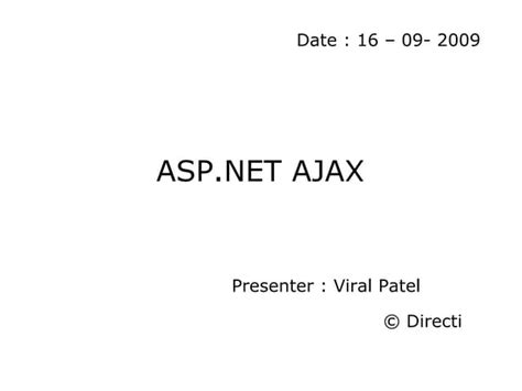 Aspnet Ajax 20090916 Ppt