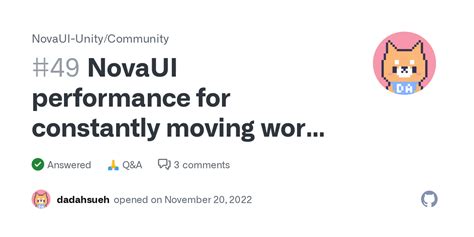 NovaUI Performance For Constantly Moving World Space UIs Compared To UGUI NovaUI Unity