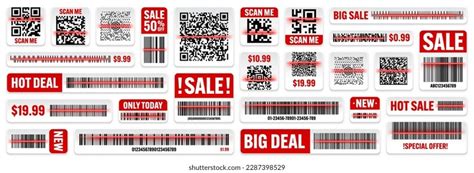 Set Product Barcodes Qr Codes Special Stock Vector Royalty Free Shutterstock