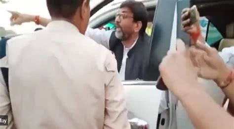 Bjp Mp Rk Singh Patel Furious Over Not Removing Barricading Told Ti I Am Calling And You Are