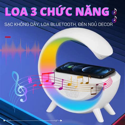 Loa Bluetooth Hỗ Trợ Led Rgb Và Sạc Nhanh Không Dây Loa Chữ G Decor Máy Vi Tính Đèn Nháy Theo