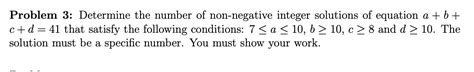 Solved Problem Determine The Number Of Non Negative Chegg Com