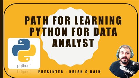 Path For Learning Python For Data Analystkrish Naik Hindi Youtube