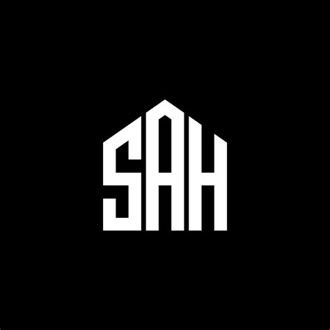Sah Letter Logo Design On Black Background Sah Creative Initials