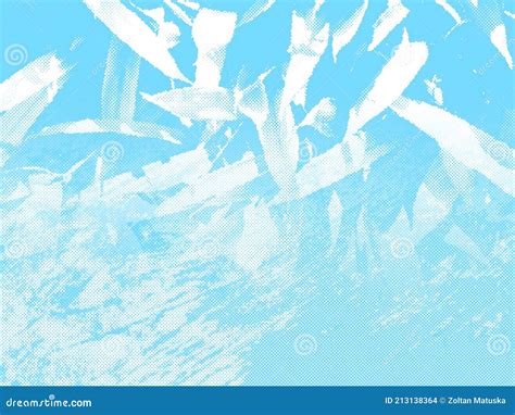 Light Blue Spotted Comic Cartoon Background Small Points Dots Stock