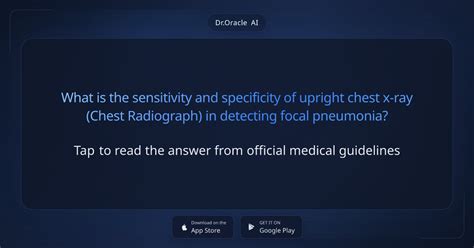 What Is The Sensitivity And Specificity Of Upright Chest X Ray Chest Radiograph In Detecting