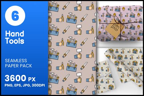 Hand Tools Seamless Patterns Graphic By Fromporto · Creative Fabrica