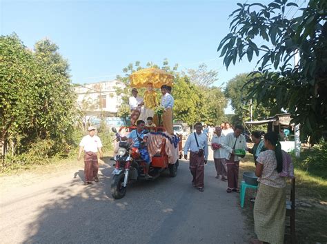 ဆင်ပေါင်ဝဲမြို့နယ်၊ ဘုရားငါးဆူစေတီတော်မြတ်ကြီးတွင် ဆွမ်းဆန်စိမ်းလောင်းလှူပွဲ ကျင်းပ