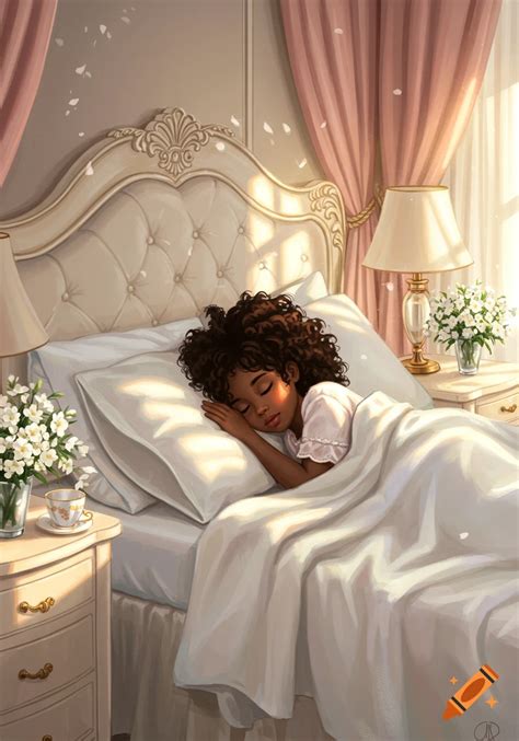 Black Girl Sleeping Cartoon