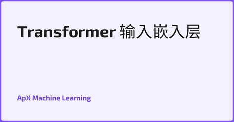Transformer 输入嵌入层