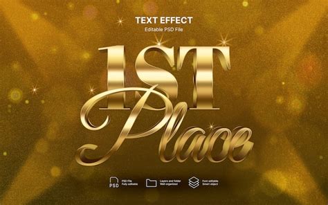 Premium Psd First Position Text Effect Template